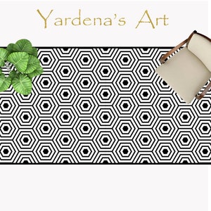 Vinyl Mat. Vinyl Rug. Vinyl floor. Geometric Pattern Mat. Art | Etsy