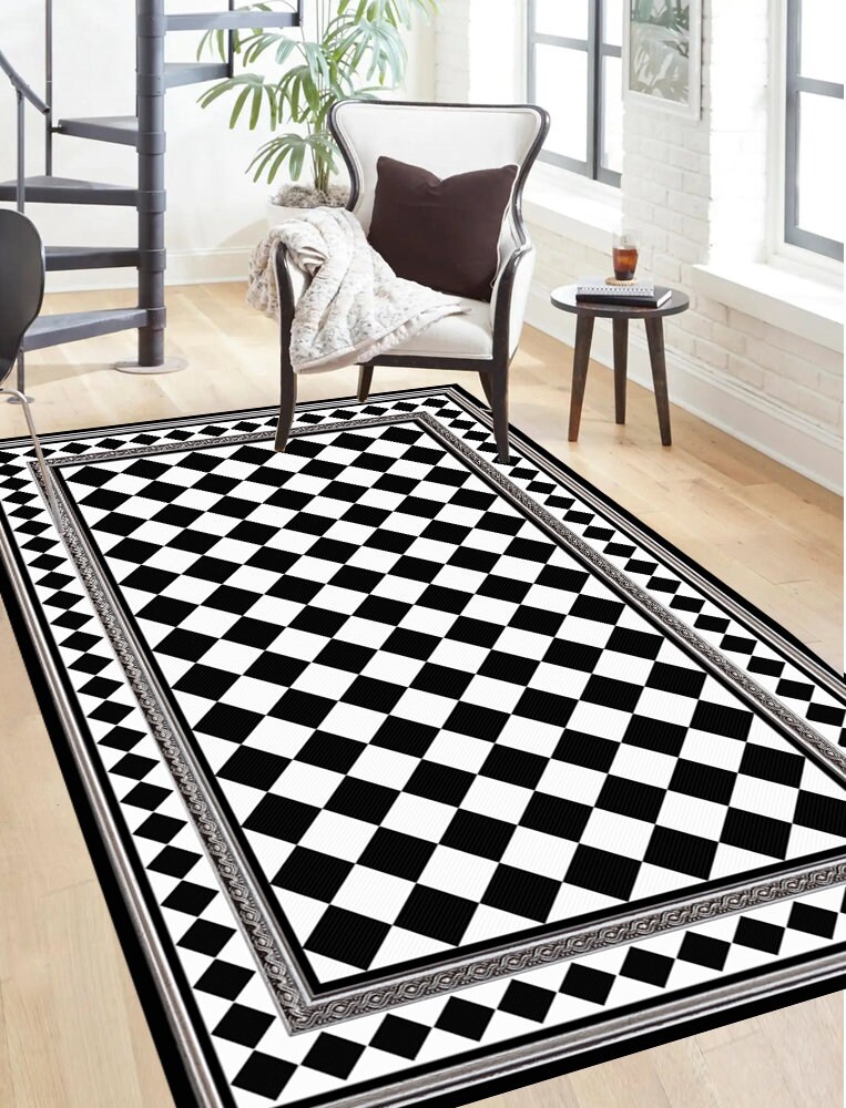 PVC Vinyl Mat. Vinyl Mat .runner Vinyl Floor . PVC Rug. Geometric ...