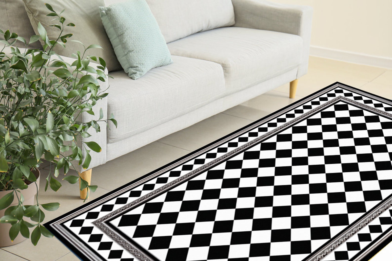 PVC Vinyl Mat. Vinyl Mat .runner Vinyl Floor . PVC Rug. Geometric ...