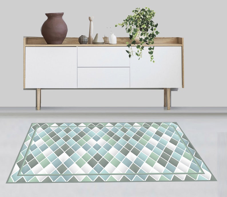 Vinyl Mat. Vinyl Rug. Vinyl Floor. Geometric Pattern Mat. Art - Etsy
