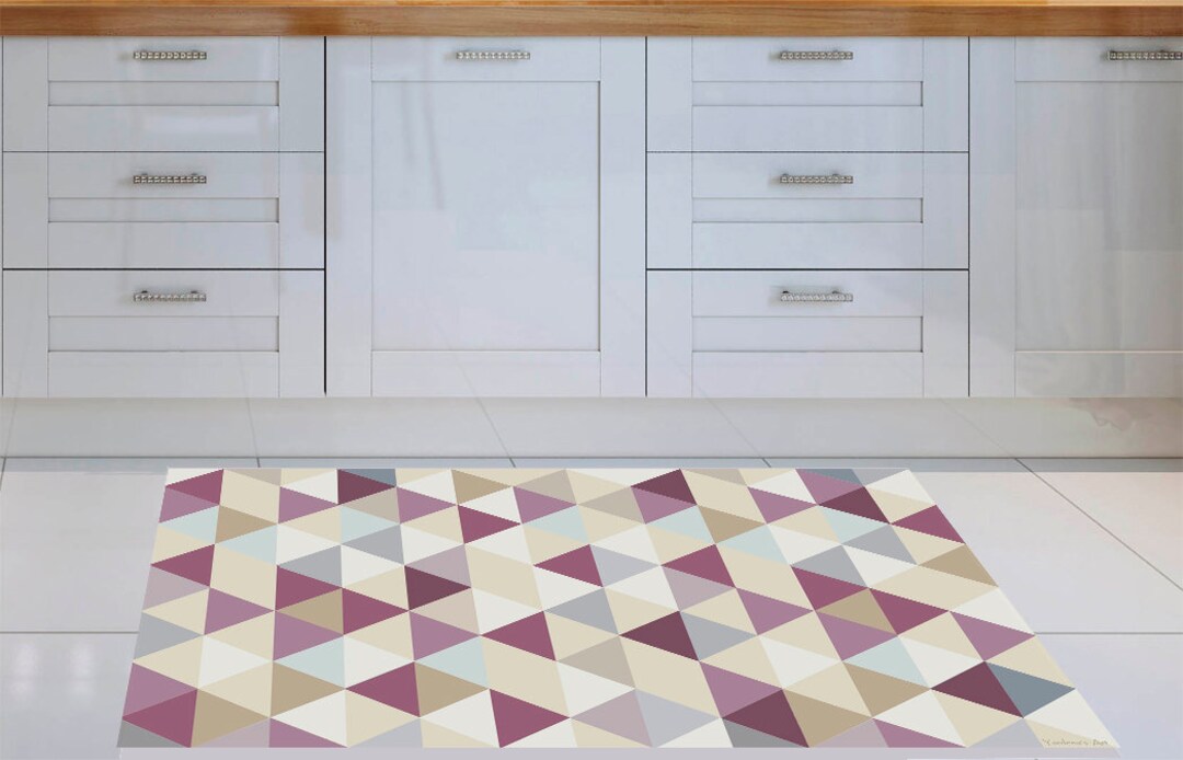 Vinyl Mat. Vinyl Rug .runner Vinyl Floor. Geomtric Pattern. - Etsy