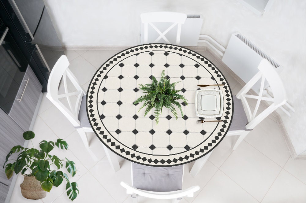 Custom Vinyl Table Cover,vinyl Table Tablecloth ,round Table Vinyl Mat ...