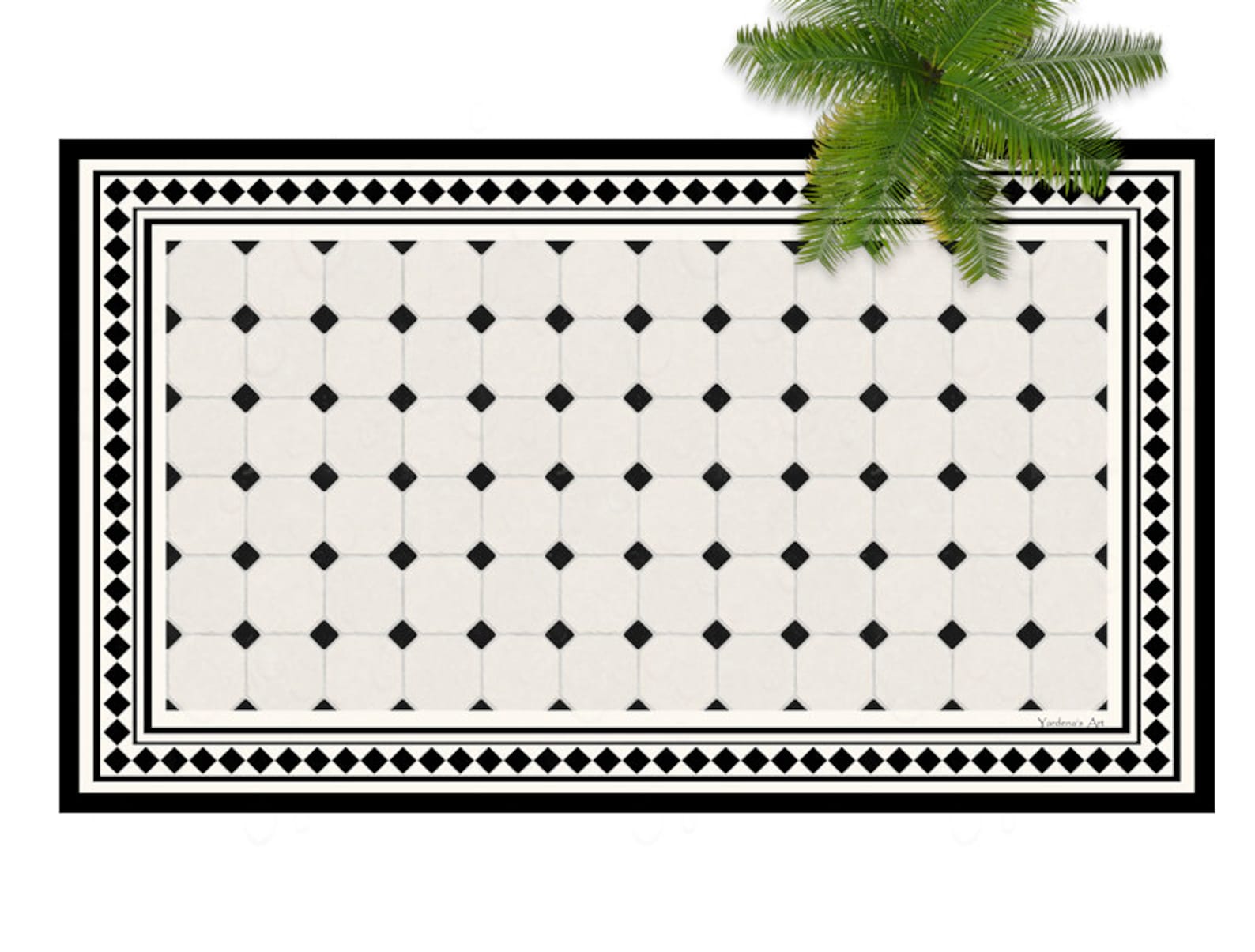 Vinyl Mat. Vinyl Rug. Vinyl Floor. Geometric Pattern Mat. Art Mat ...