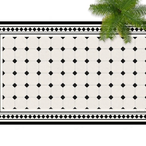 Vinyl Mat. Vinyl Rug. Vinyl Floor. Geometric Pattern Mat. Art Mat ...