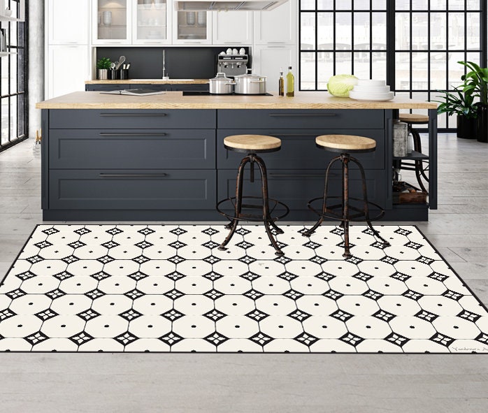 Black and White Mat. Minimalist Mat. Vinyl Mat .vinyl Floor - Etsy