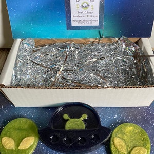 Alien Soap, UFO Soap Gift, Space Theme Gift, Spaceship, Halloween Soap ...