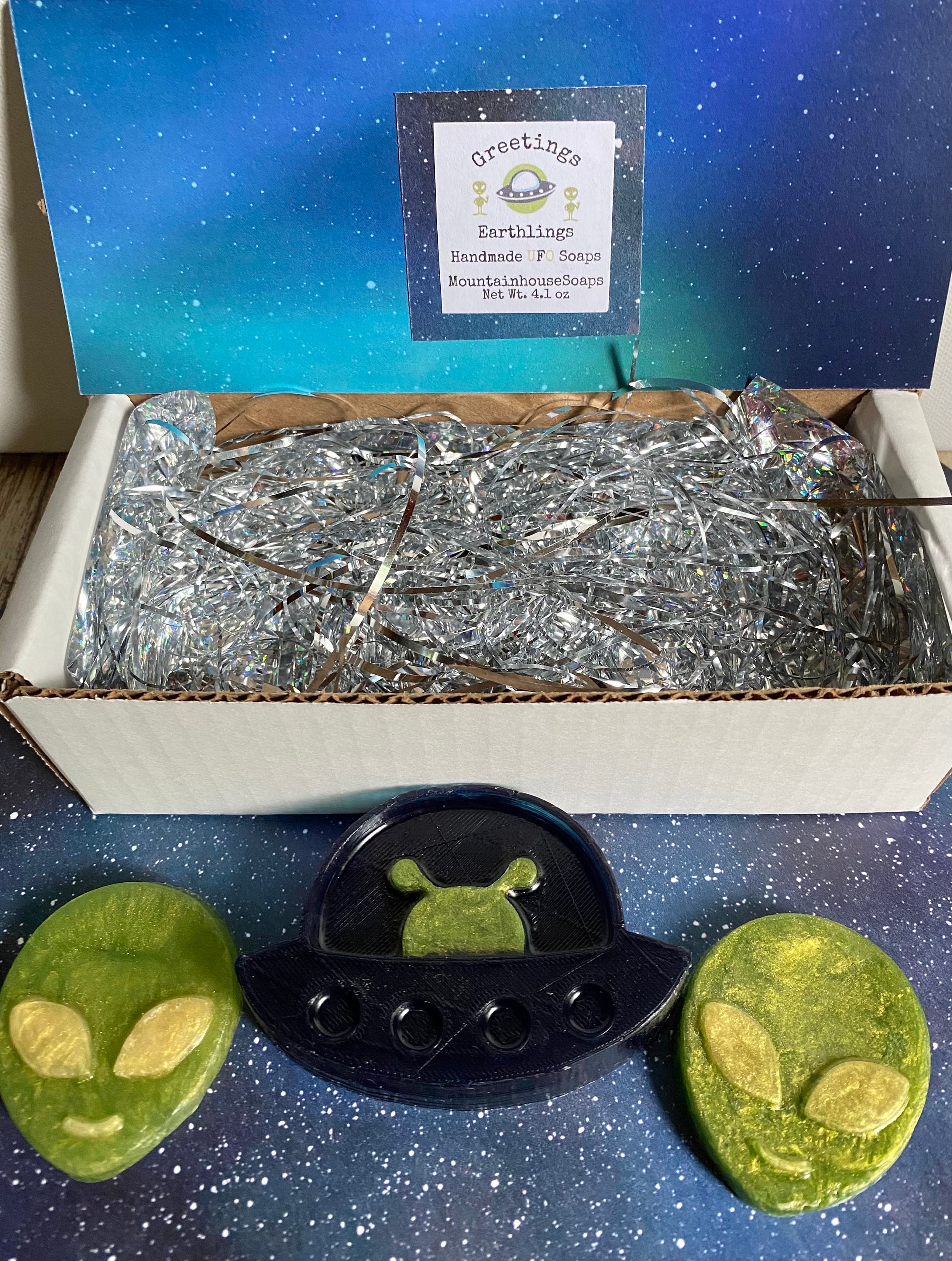 Alien Soap UFO Soap Gift Space Theme Gift Spaceship | Etsy