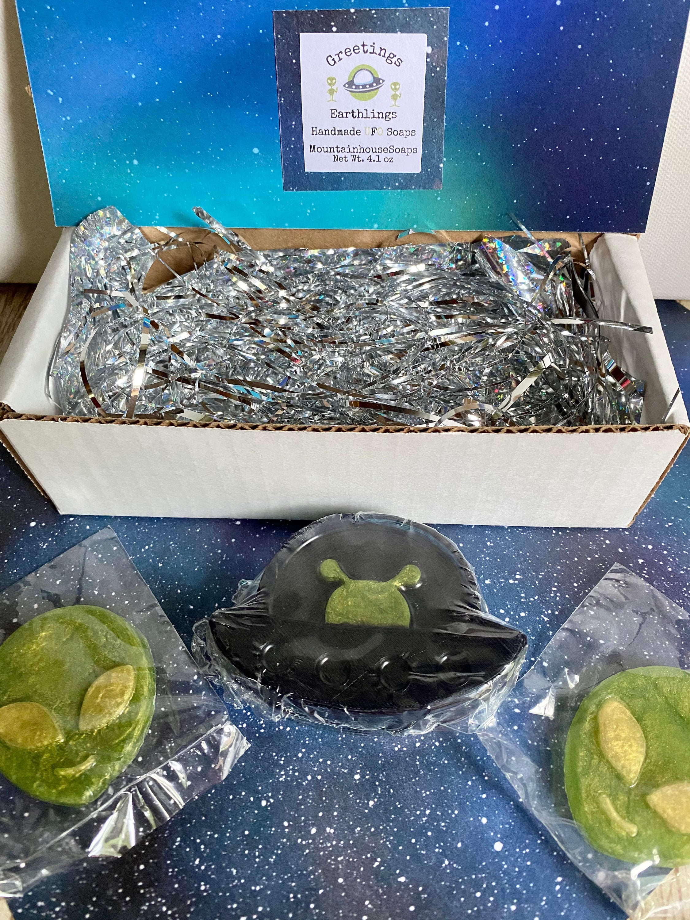 Alien Soap UFO Soap Gift Space Theme Gift Spaceship - Etsy