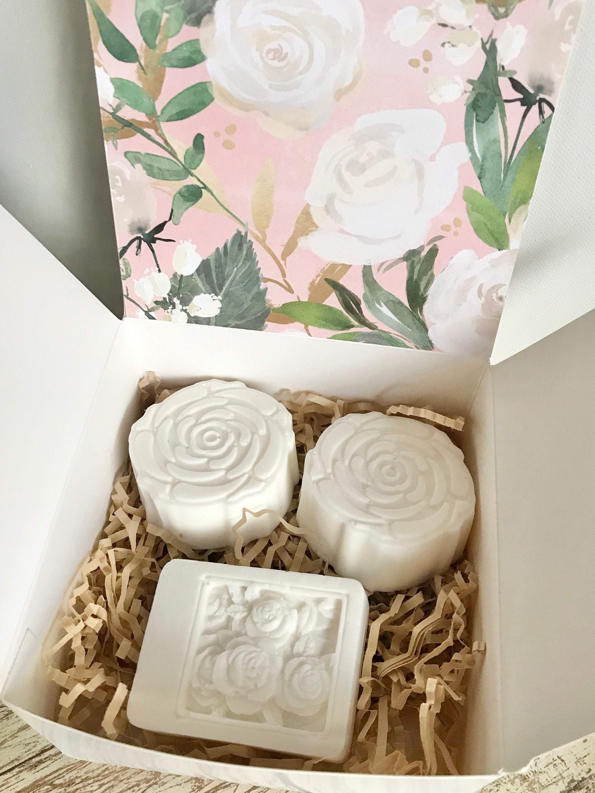 Flower Soap Rose Soap Gift Box White Roses Gift for Mom - Etsy Norway