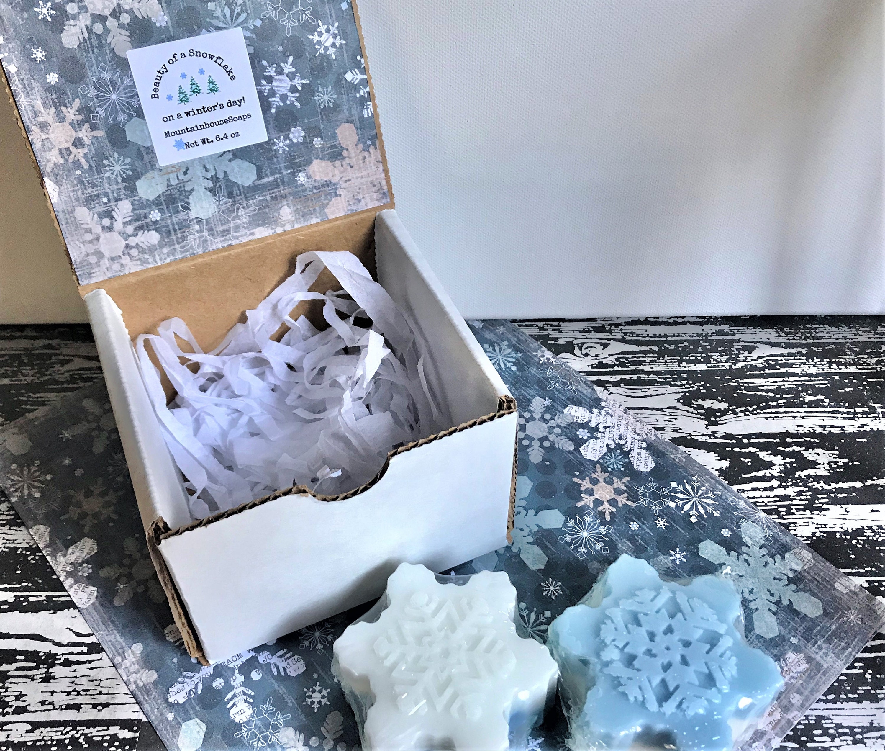 Snowflake Soap, Snowflake Soaps Gift Set, Christmas Soap, Christmas ...