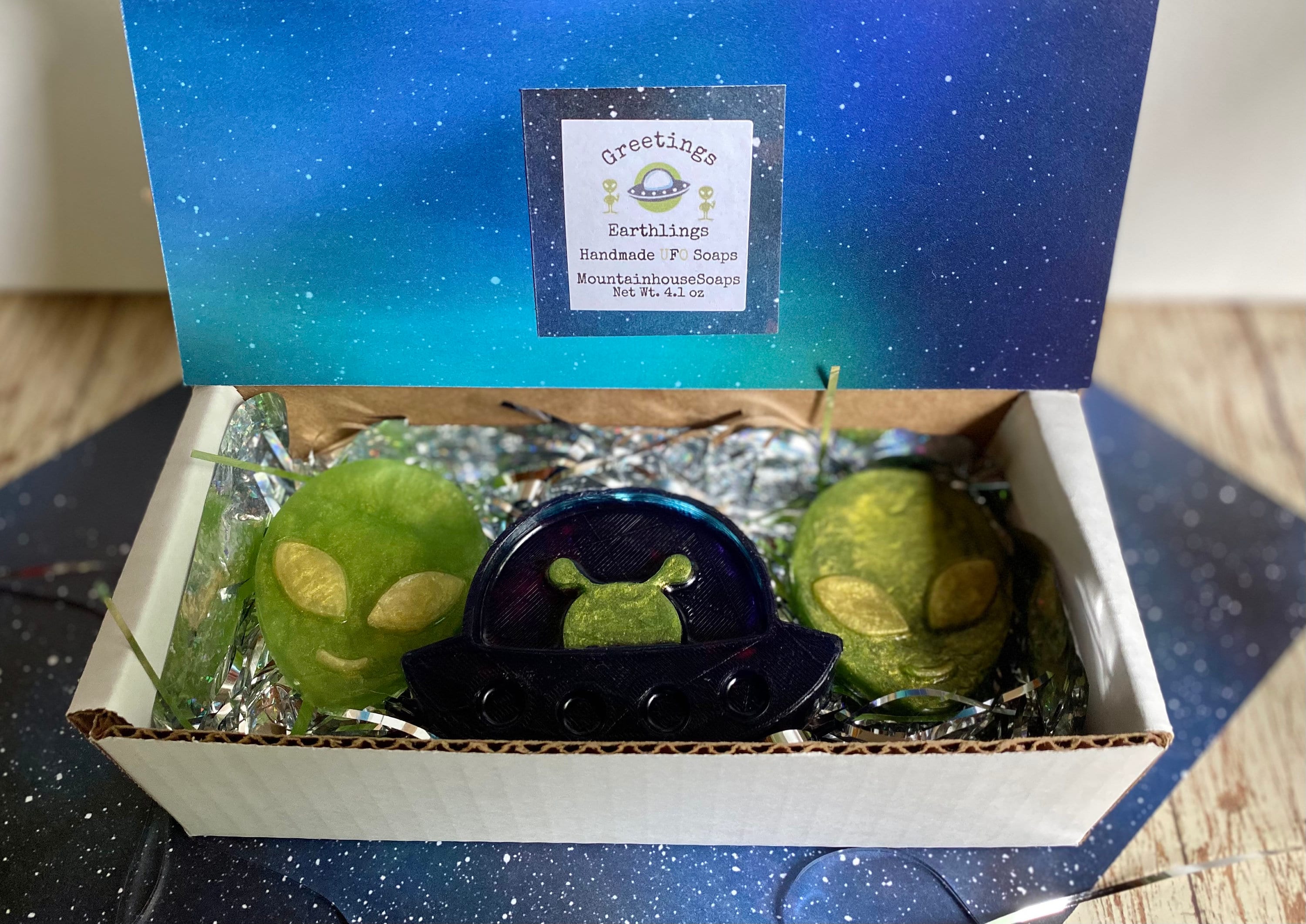 Alien Soap UFO Soap Gift Space Theme Gift Spaceship - Etsy
