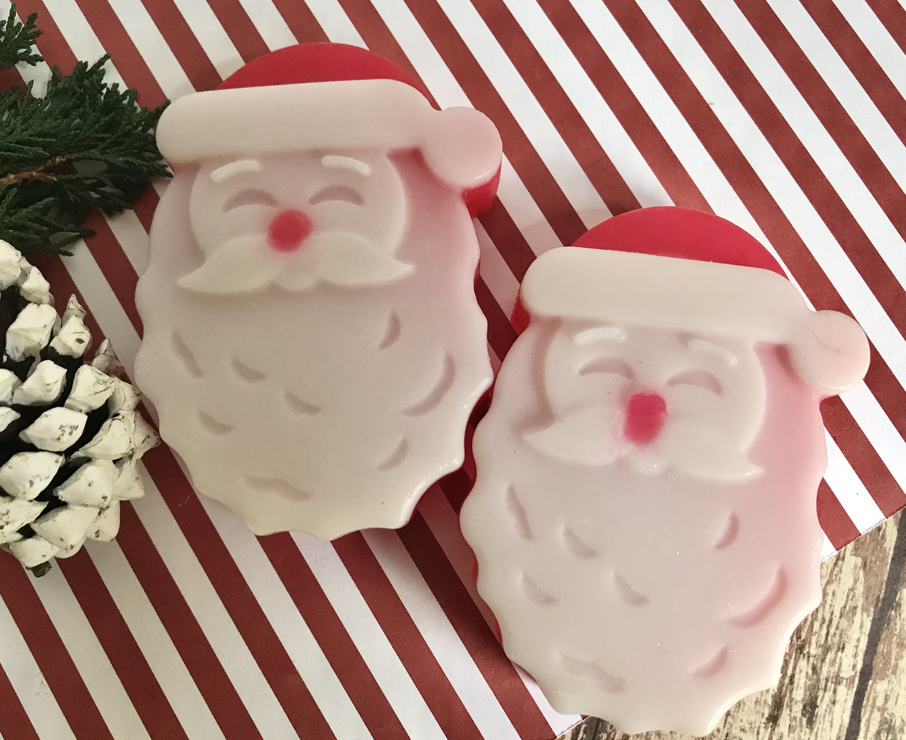 Santa Soap Christmas Soap 2 Santa Soap Gift Christmas Soap | Etsy