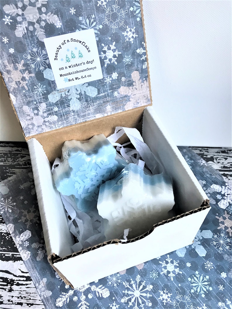 Snowflake Soap Snowflake Soaps Gift Set Holiday Gift Winter - Etsy