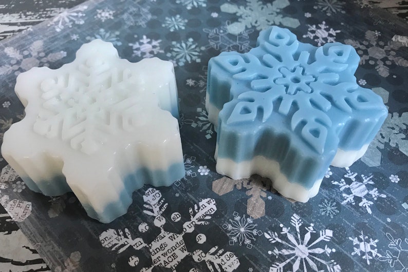 Snowflake Soap, Snowflake Soaps Gift Set, Christmas Soap, Christmas ...