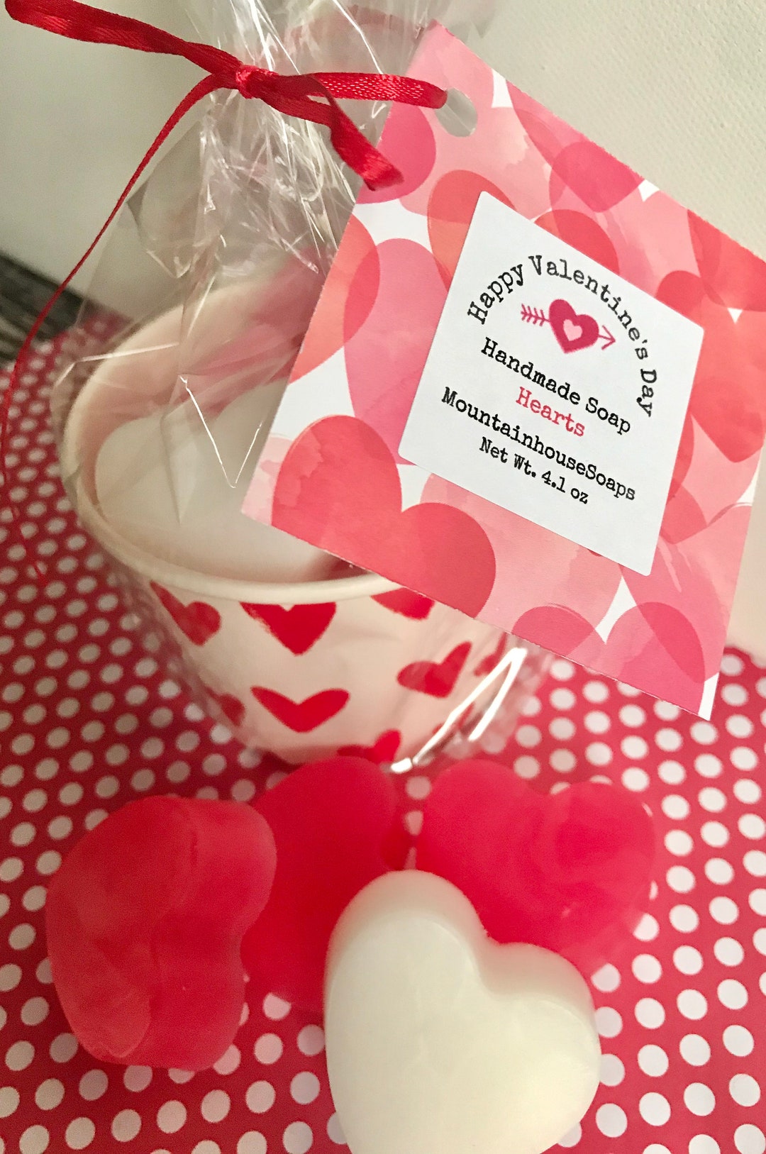 Heart Soap, Valentine's Day Party Favor, Valentine's Gift, Valentine ...