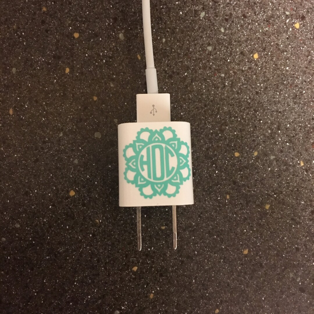 Monogramed Charger Decal - Etsy