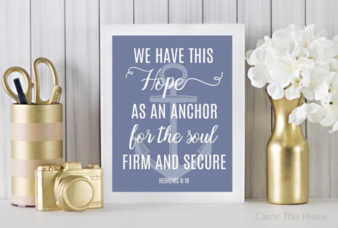 Hebrews 6:19 Printable | Hope as an Anchor for the Soul | Instant ...