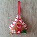 A Handmade Felt Gingerbread House Christmas Tree Hanging Decoration - Etsy