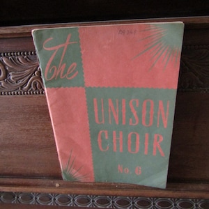 Unison Choir Sheet Music Book - Etsy