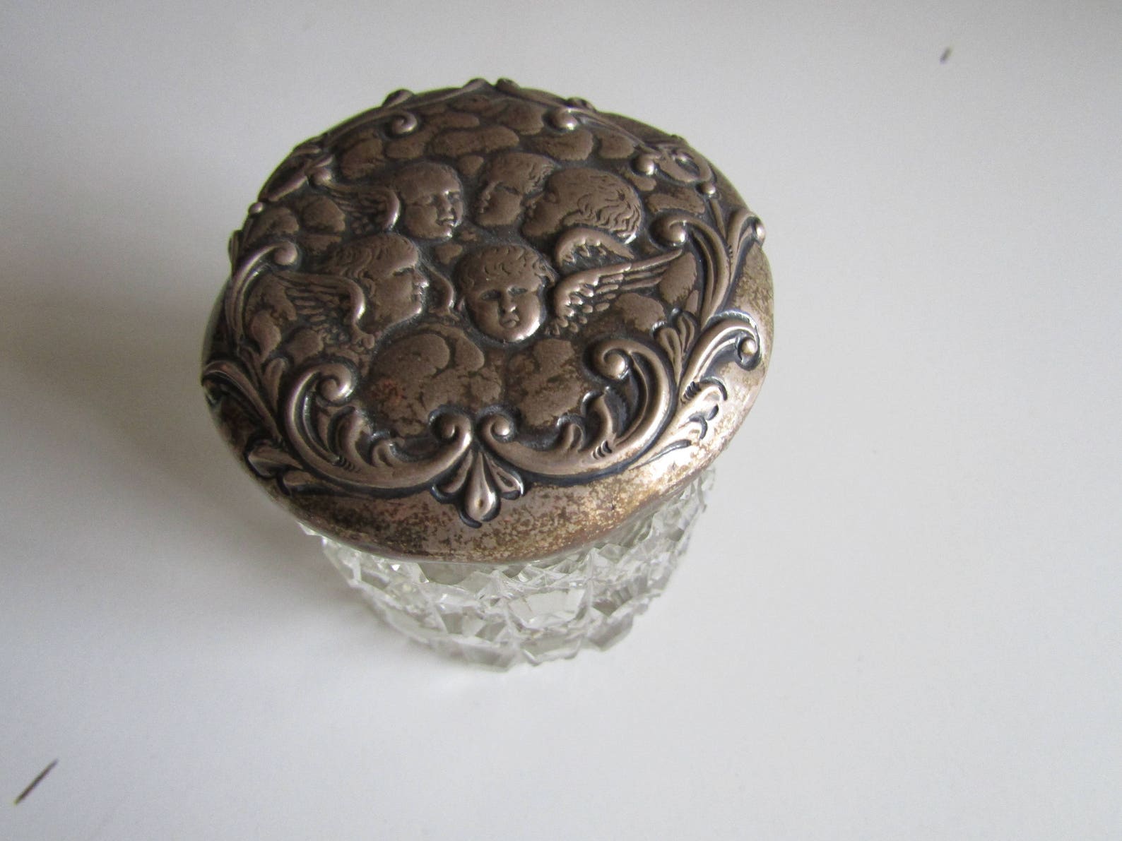 Sterling Crystal Dresser Jar - Etsy