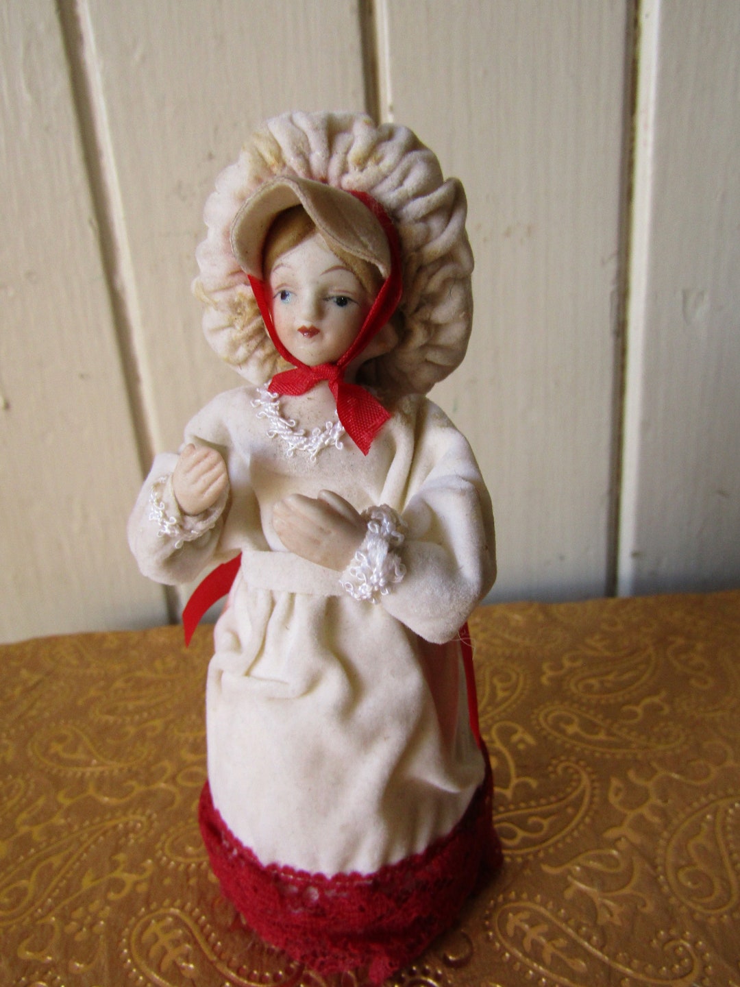 Vintage Bisque Doll, Doll Christmas Ornament, Retro Doll Christmas ...