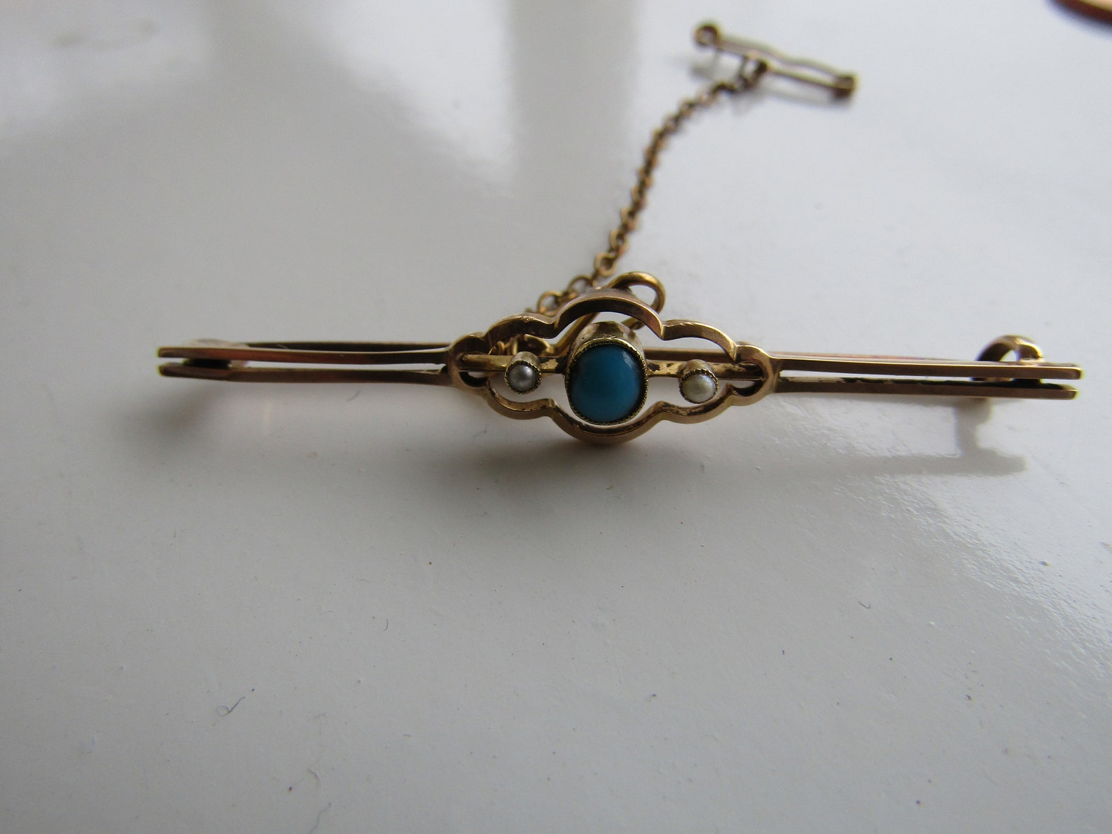 Antique Gold Bar Pin - Etsy