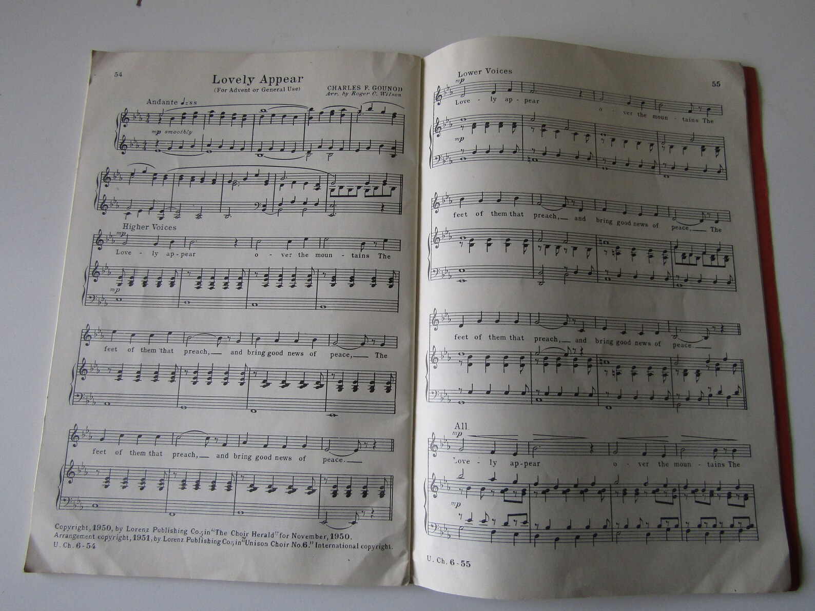 Unison Choir Sheet Music Book - Etsy