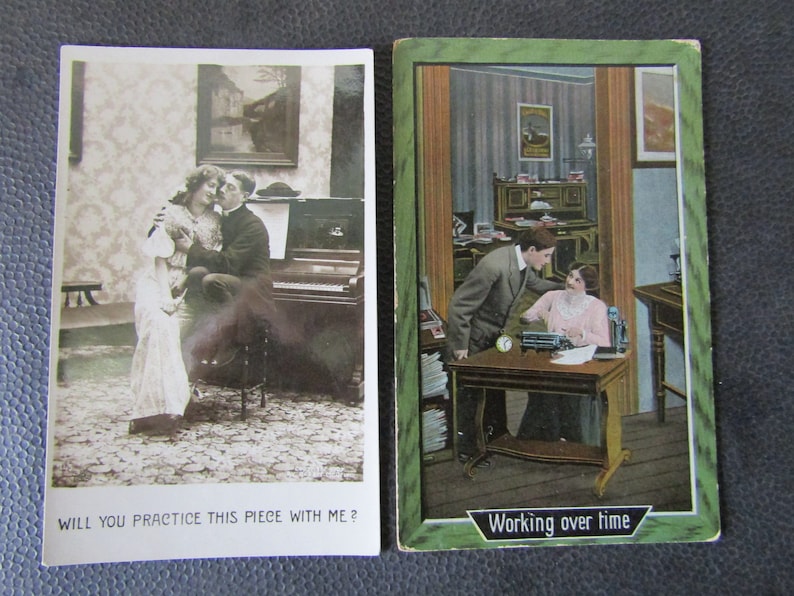 Naughty Postcards, Vintage Pin-ups - Etsy