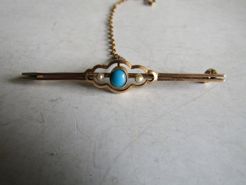 Antique Gold Bar Pin - Etsy