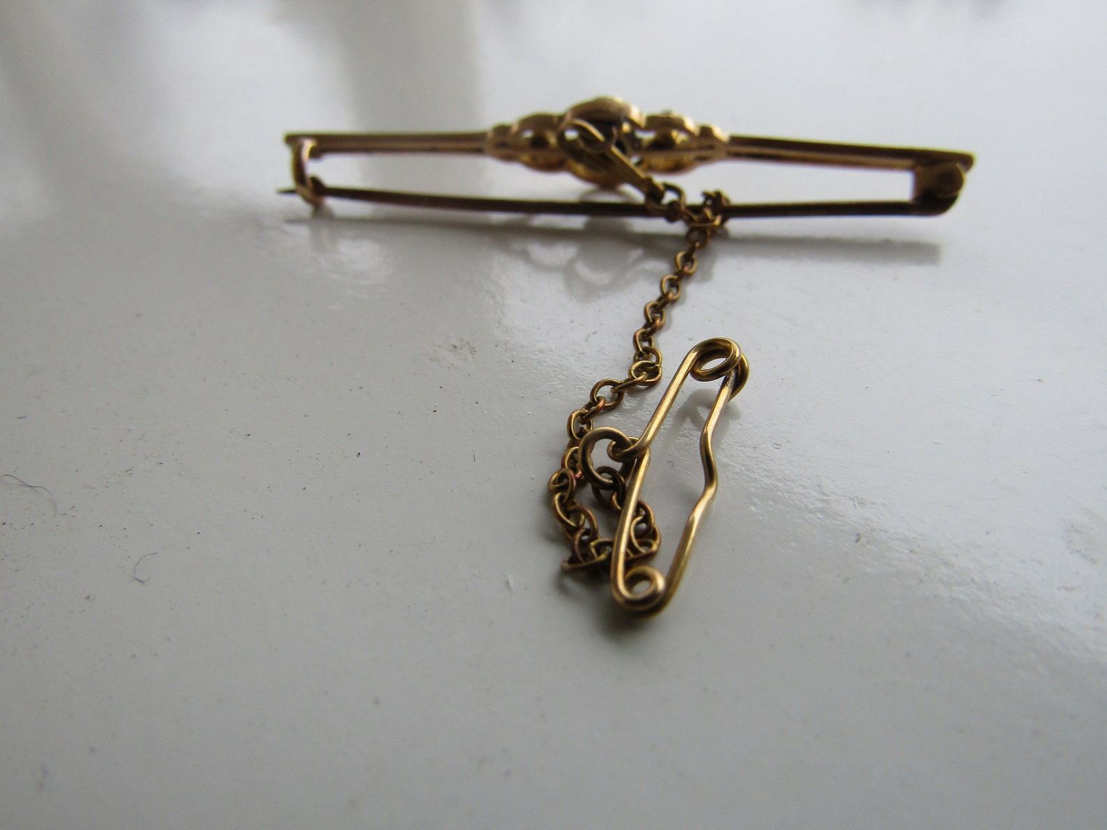 Antique Gold Bar Pin - Etsy