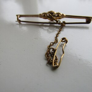 Antique Gold Bar Pin - Etsy