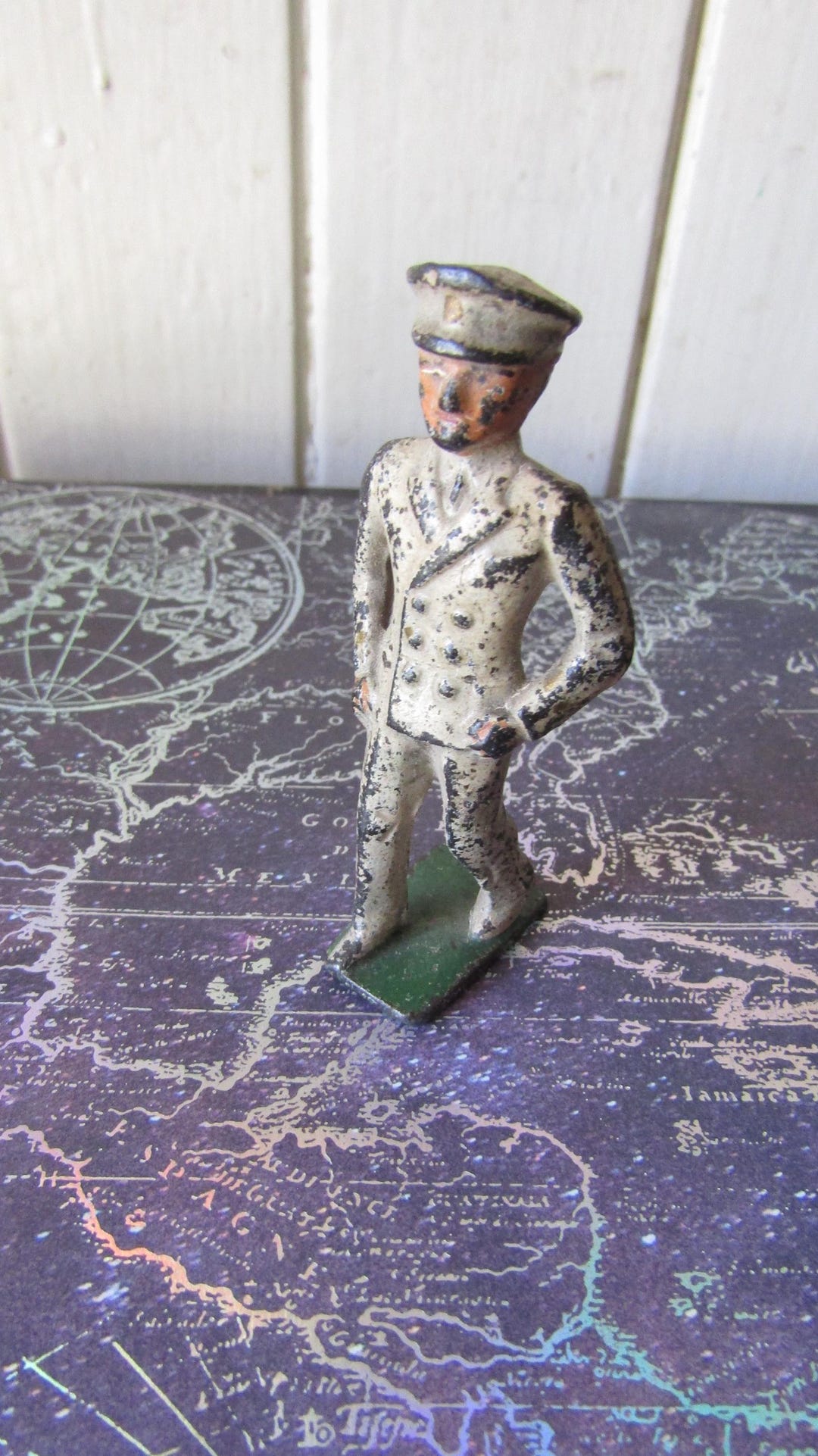 Antique Toy Navy Officer, Cast Iron Naval Officer, Toy Soldier, Vintage ...