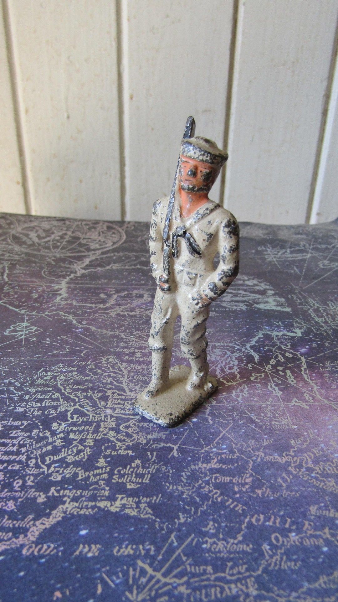 Navy Sailor Action Figure, WW I Cast Iron Toy Sailor, US Navy Figurine ...