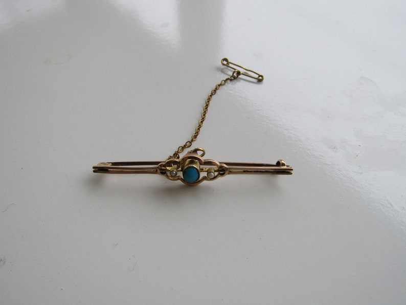 Antique Gold Bar Pin - Etsy