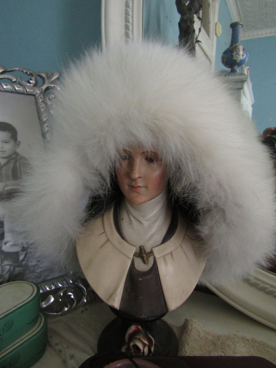White Fox Fur Hat - Etsy