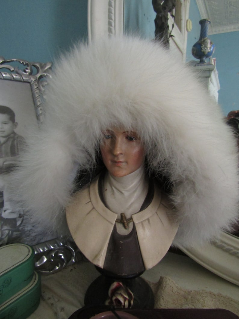 White Fox Fur Hat | Etsy