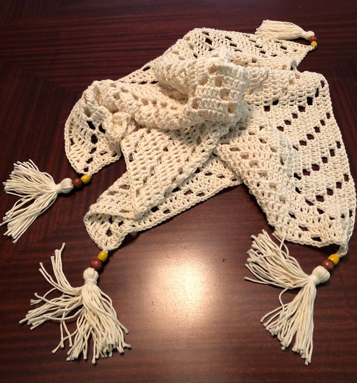 Modern Crochet Table Topper Table Decor Farmhouse Chic - Etsy