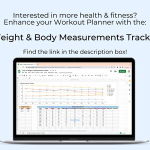 Workout Planner Fitness Planner Journal Google Sheets Fitness Tracker ...