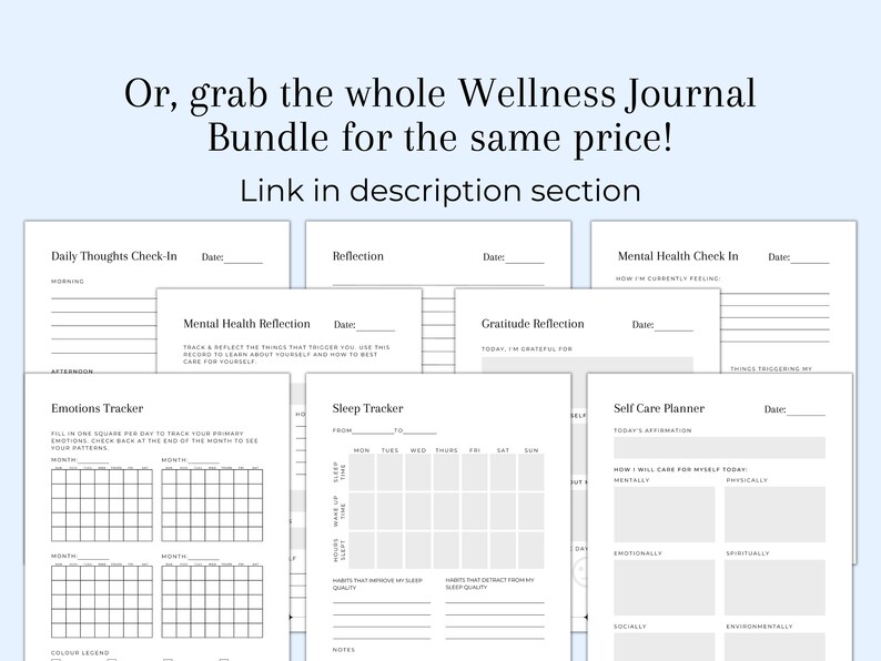 Sleep Tracker Printable | Daily Weekly Wellness Tracker | Wellness ...