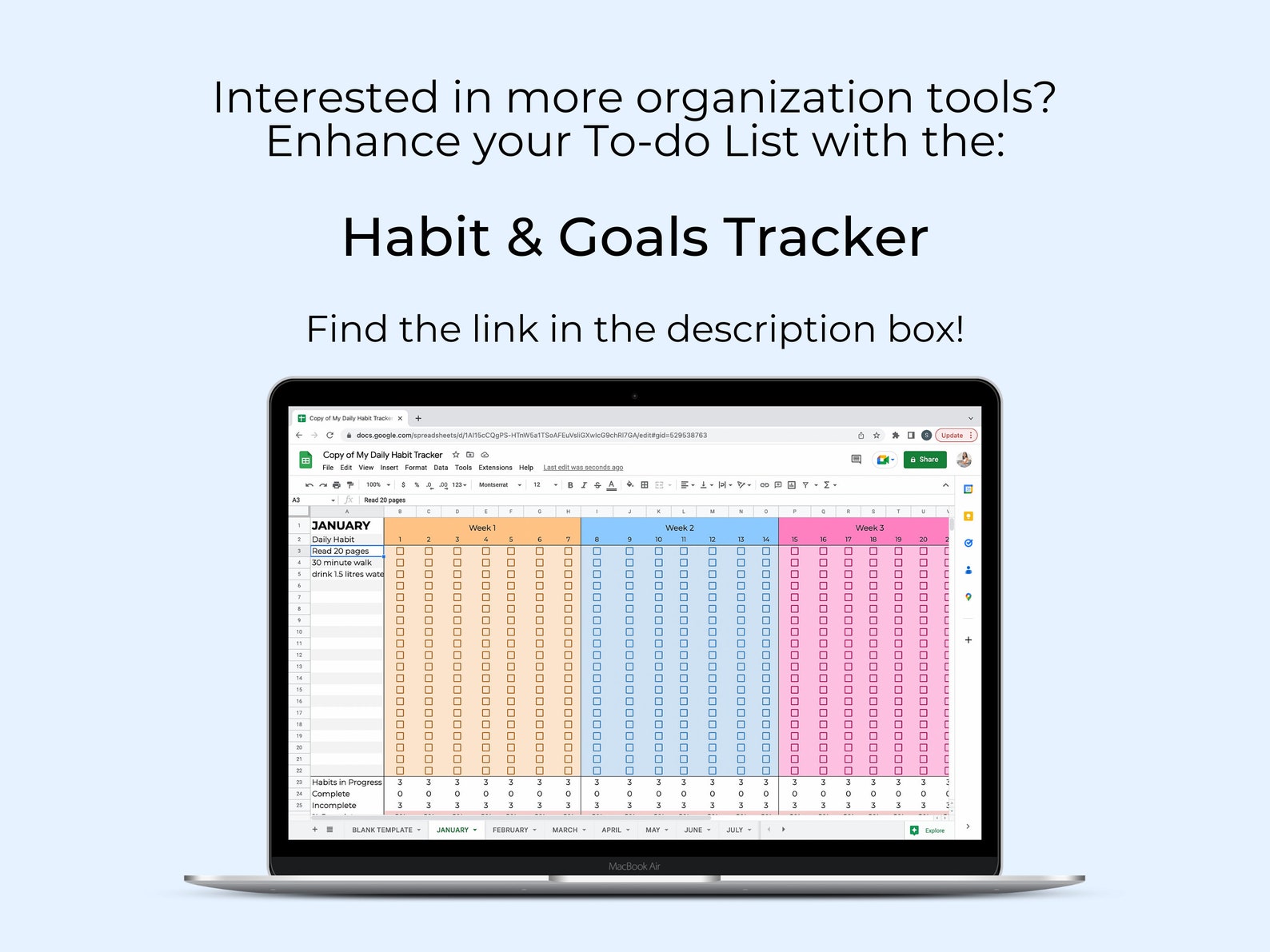 To Do List Daily to Do List Template Google Sheets Task List Task ...
