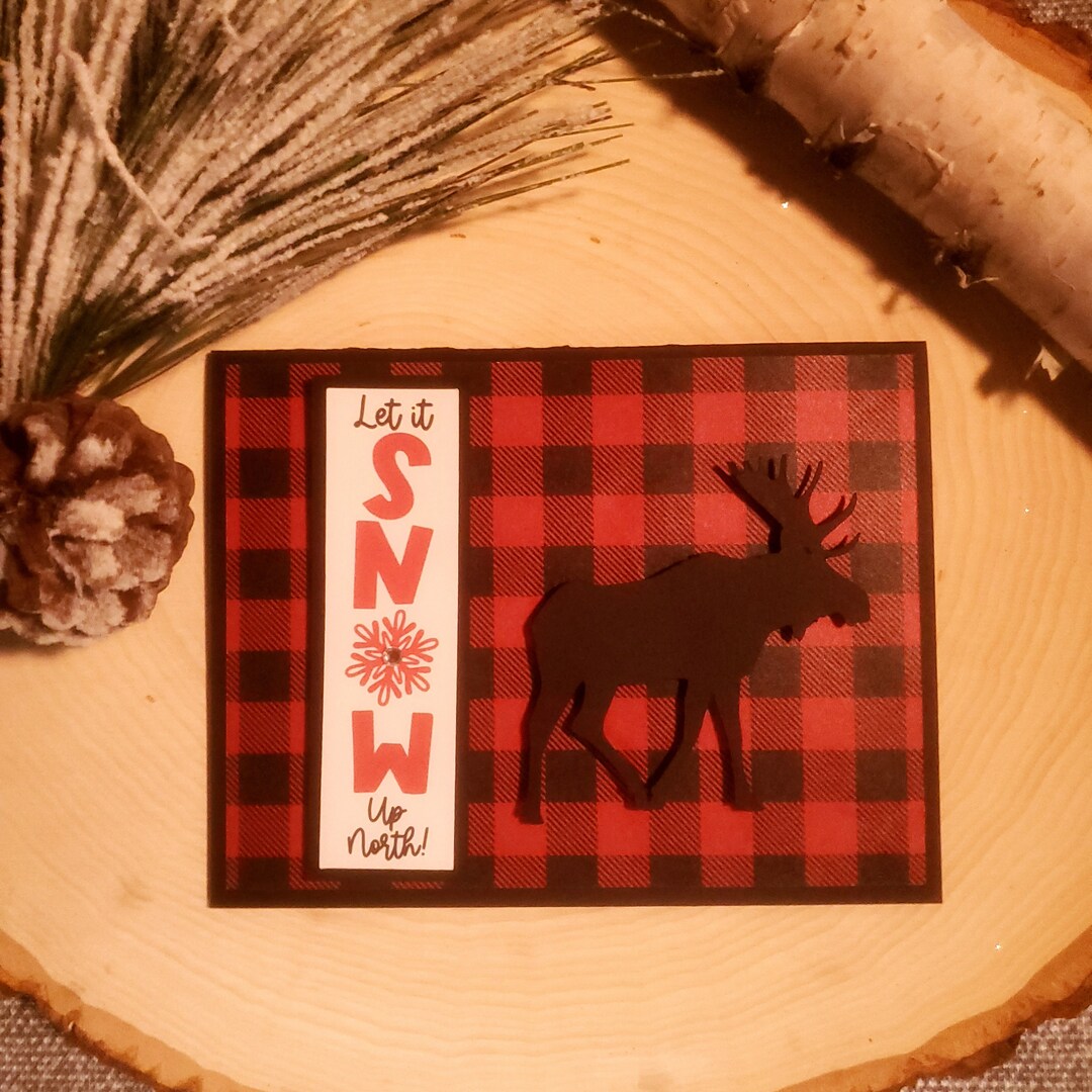 Up North Winter Moose Card Making Kit DIY Winter Card Making - Etsy