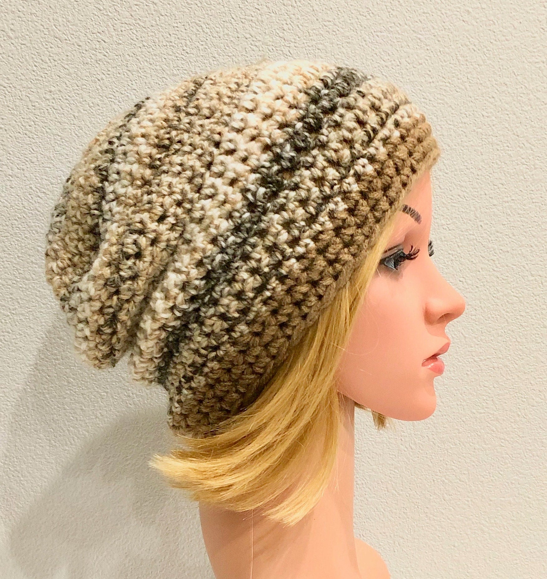 Winter Slight SLOUCH Hat, PICK Colors, Slouchy Hat, Slouchy Pom Pom Hat ...