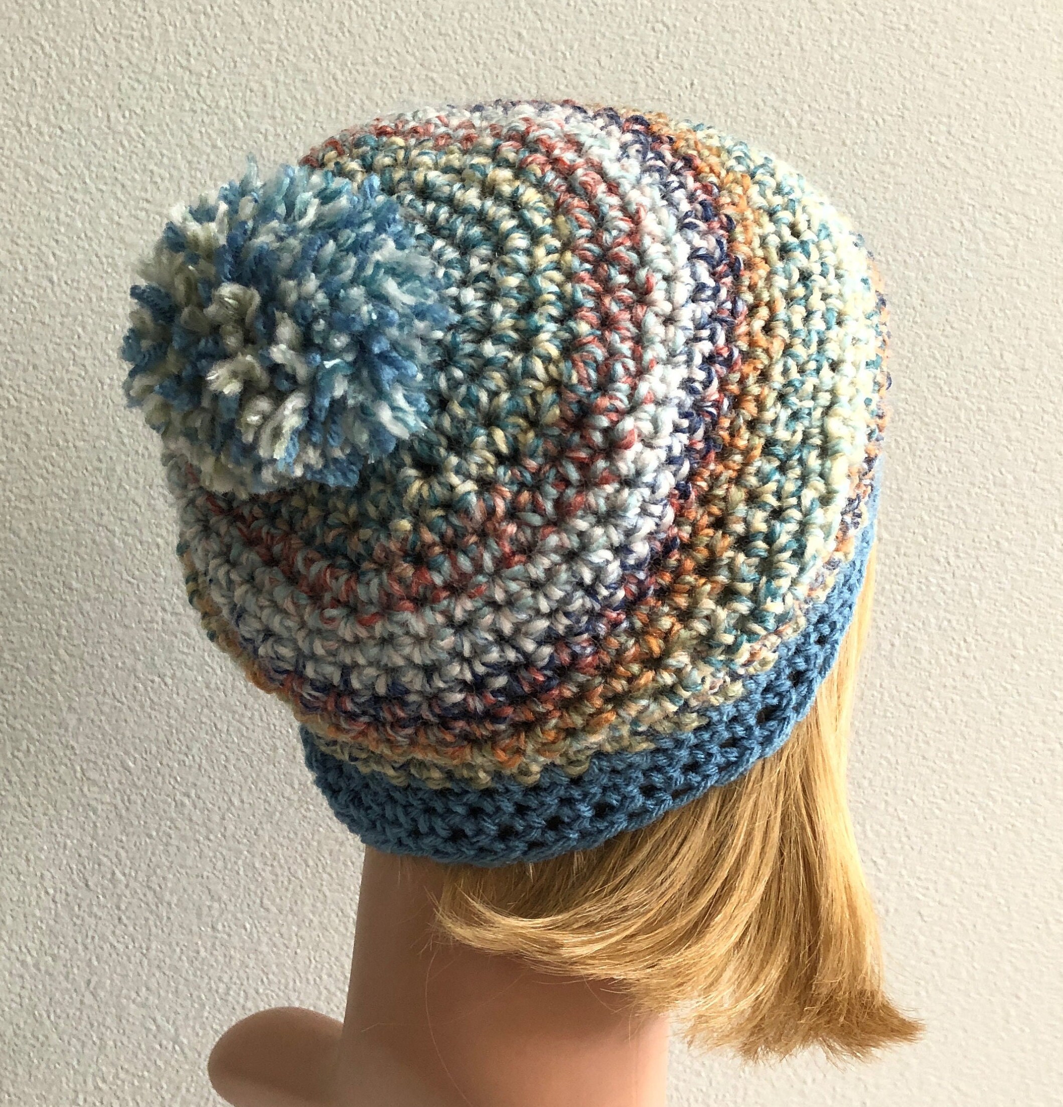 Winter Slight SLOUCH Hat, PICK Colors, Slouchy Hat, Slouchy Pom Pom Hat ...