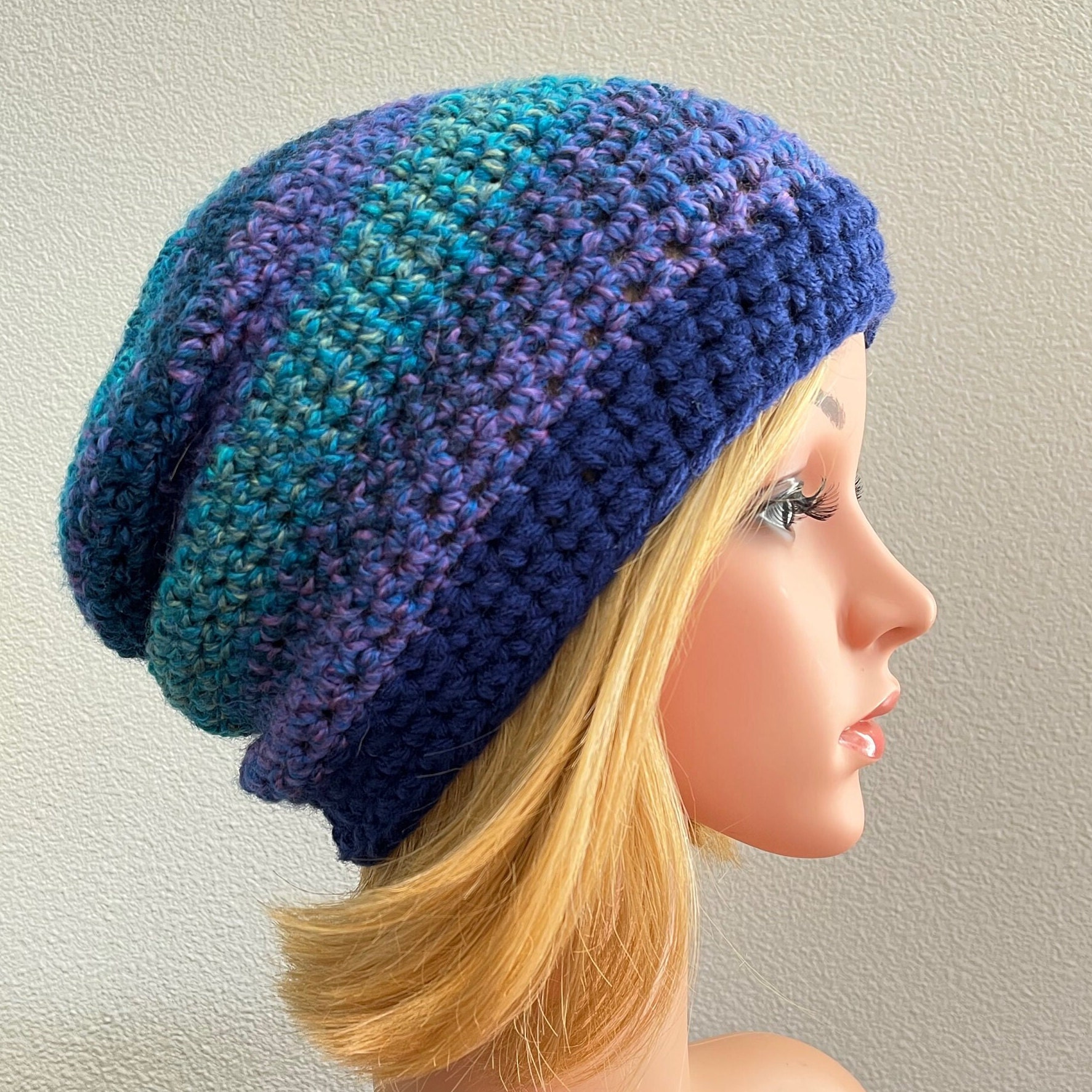 Winter Slight SLOUCH Hat, PICK Colors, Slouchy Hat, Slouchy Pom Pom Hat ...