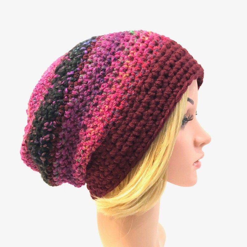 Knit Slouch Beanie - Etsy