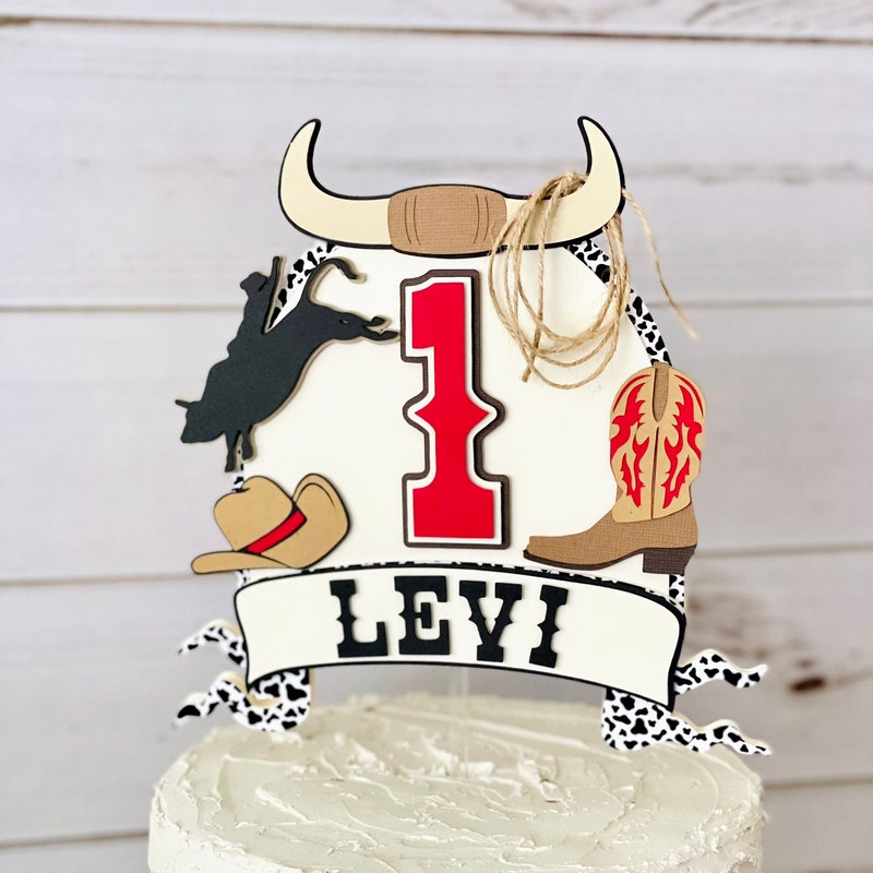 Western Cake Topper - Etsy