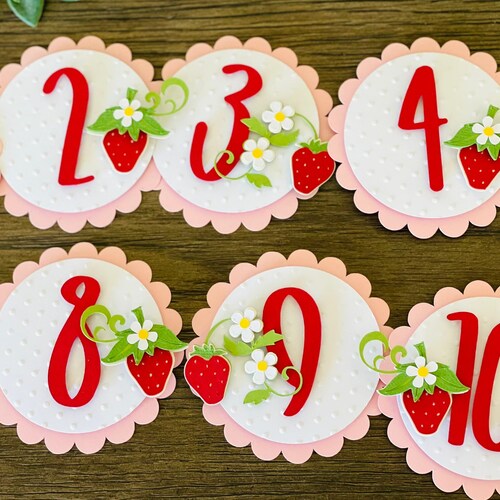Strawberry Photo Banner Berry Monthly Banner Strawberry - Etsy