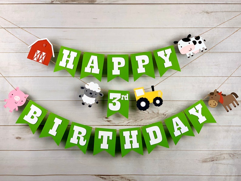 Farm Animal Banner Barnyard Banner Barnyard Theme Party - Etsy