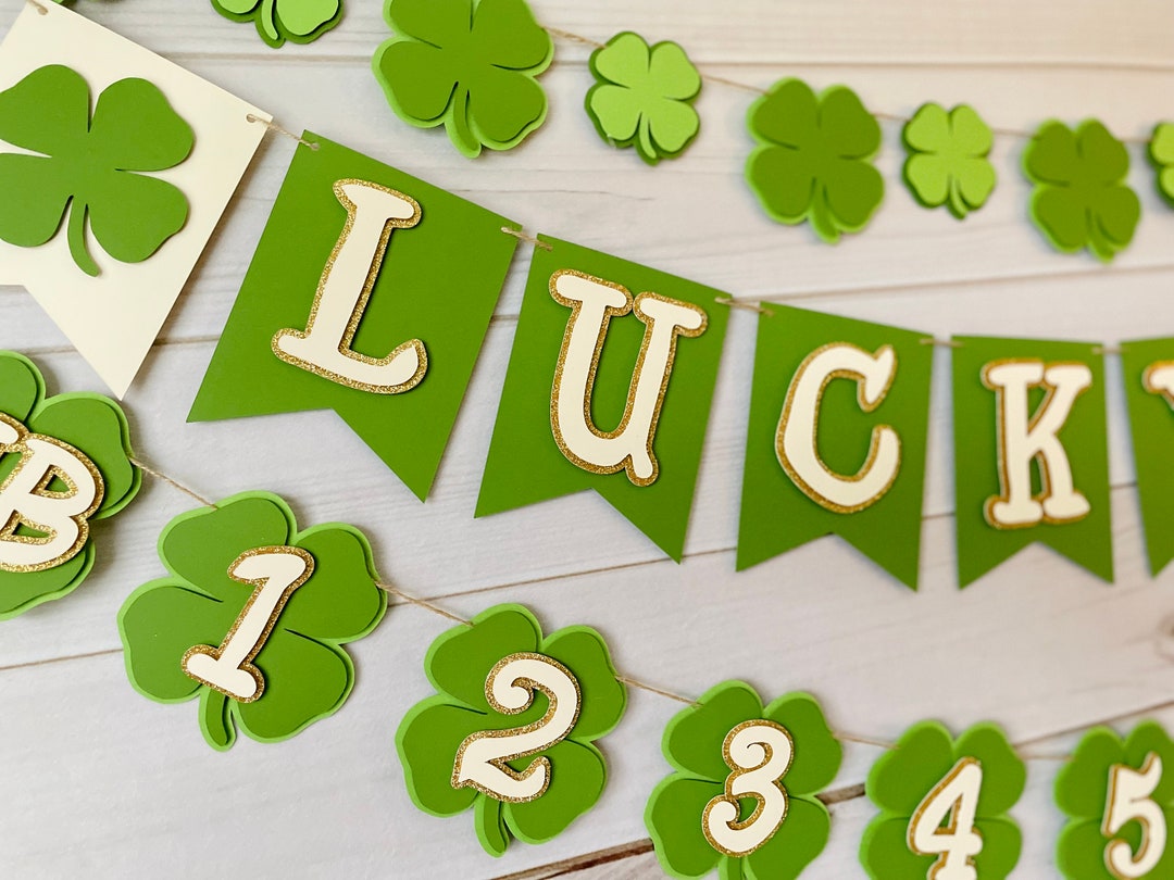 Lucky One Banner, Shamrock Banner, St. Patrick’s Day Decor, Shamrock ...