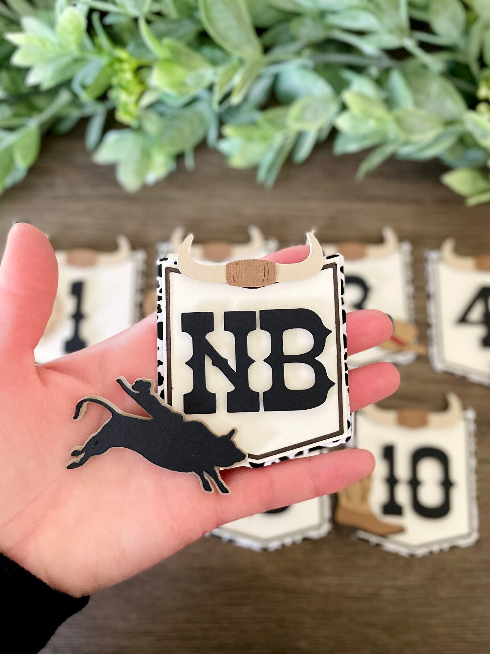 First Rodeo Photo Banner, Western Monthly Banner, Cowboy Photo Banner ...